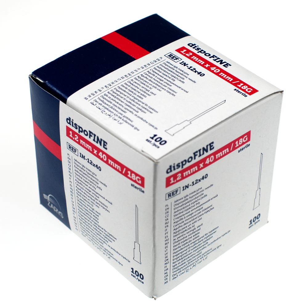 Igła iniekcyjna do iniekcji 1,2×40 100 sztuk – Eko-Med System